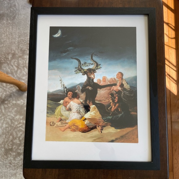 Art | Witches Sabbath Goya Framed Print 12x15 Spanish Art 1798 Devil ...